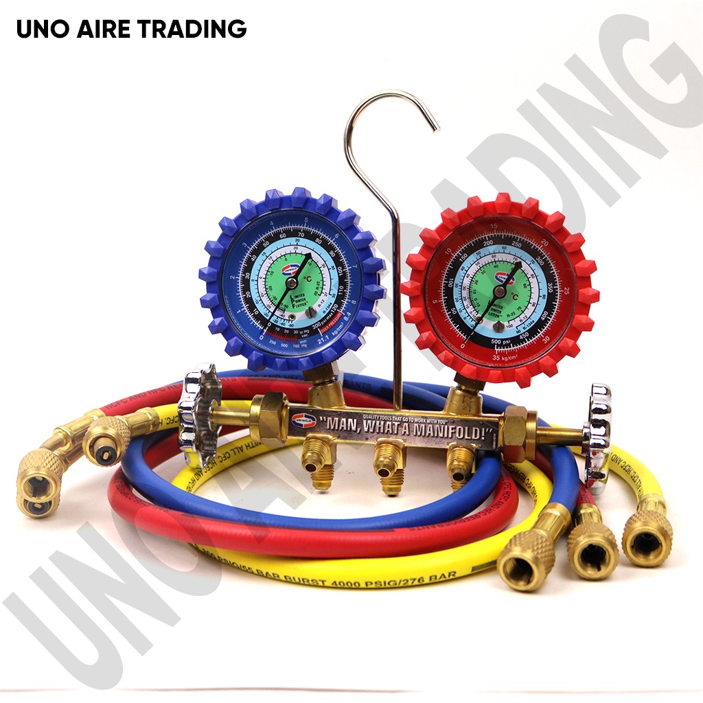 Pressure Gauge Manifold R12, R22 , R134a OR R410a R32 R407c UNIWELD ORIGINAL | Shopee Philippines