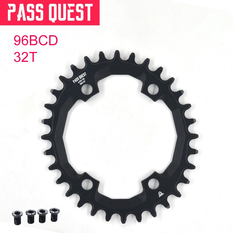 PASS QUEST oval Chainring 96BCD MTB Narrow Wide Bicycle Chainwheel 32T 34T 36T 38T 40T 42T for ...