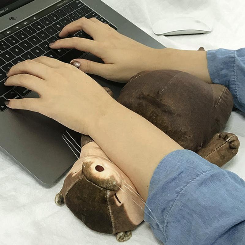 QUU Wrist Rest for Keyboard Mouse Palm Rest Otters Shape Plush Cute ...