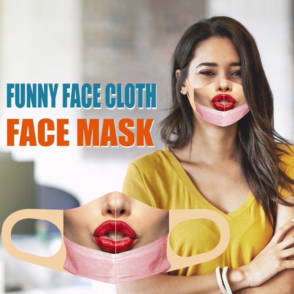 Funny face mask, party mask, 3D funny face mask, dustproof, breathable ...
