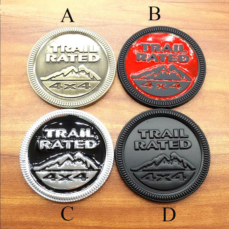 1 X Metal Trail Rated 4x4 Car Emblem Sticker Decal For Jeep | Shopee ...