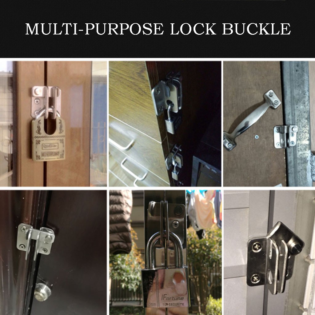 Stainless Steel Muti Purpose Door Lock Buckle Sliding Lock Heavy Duty ...