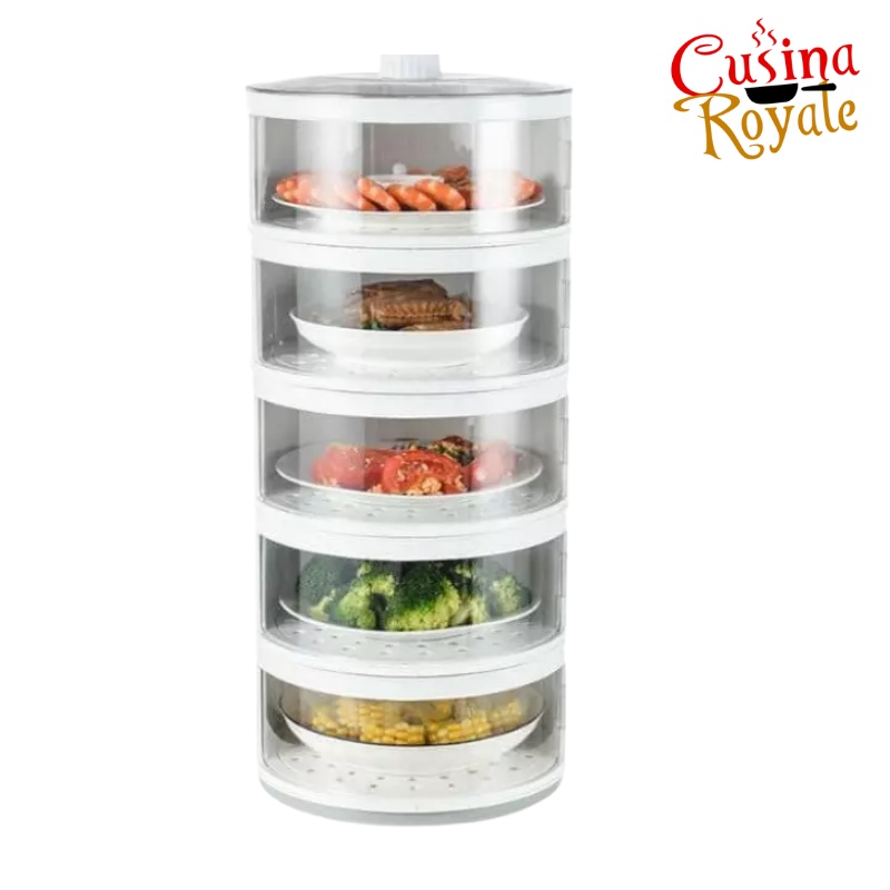 Multi-Layer Food Cover Transparent Stackable Food Insulation Dish Cover ...