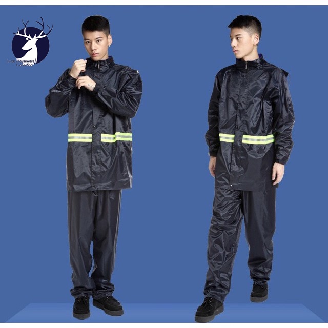 MOTORCYCLE RAIN COAT HEAVY DUTY THICK RAIN COAT KAPOTE WITH REFLECTOR ...