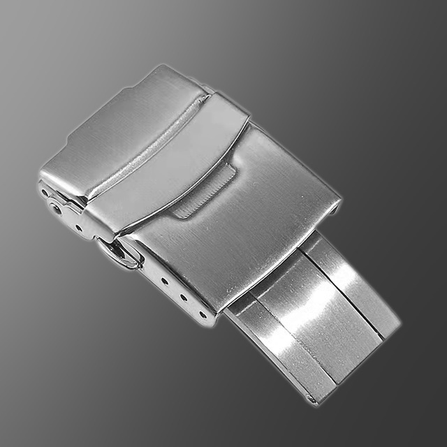 316L Stainless Steel Fold Safety Clasp Buckle Clasp Fit Seiko Dive ...