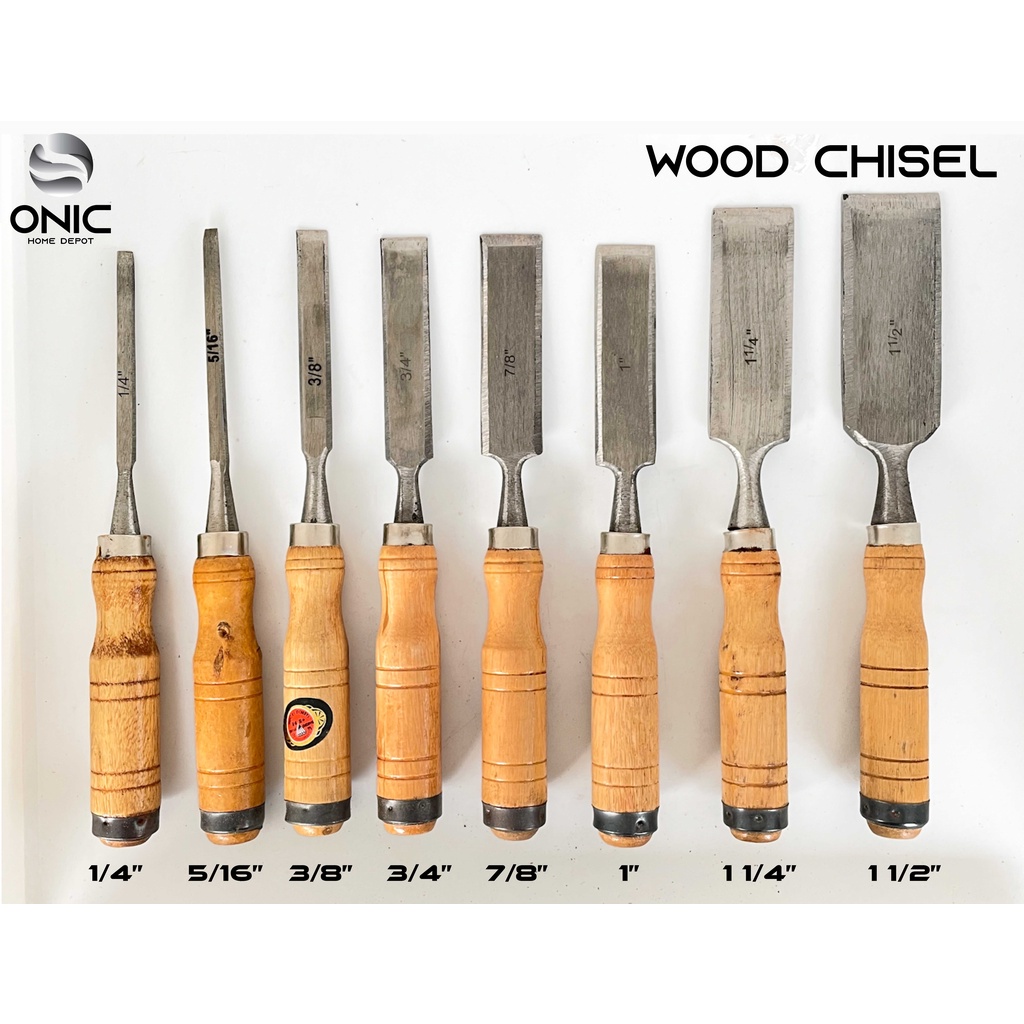 [ONIC] Wood Chisel / Wood Working Tool (1/4" 5/16" 3/8" 3/4" 7/8" 1" 1 ...