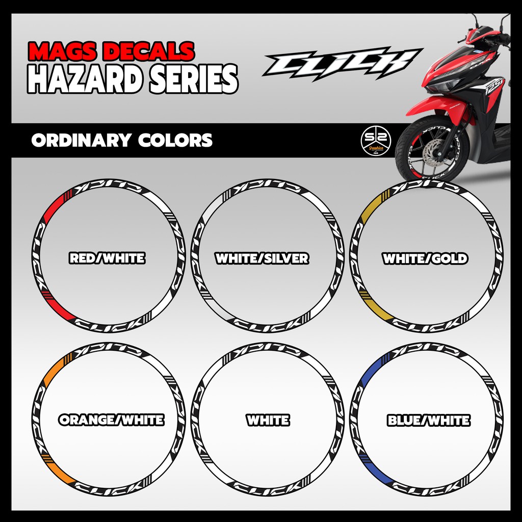 Honda Click Mags Decals for V1 and V2 Game Changer - Hazard Series ...