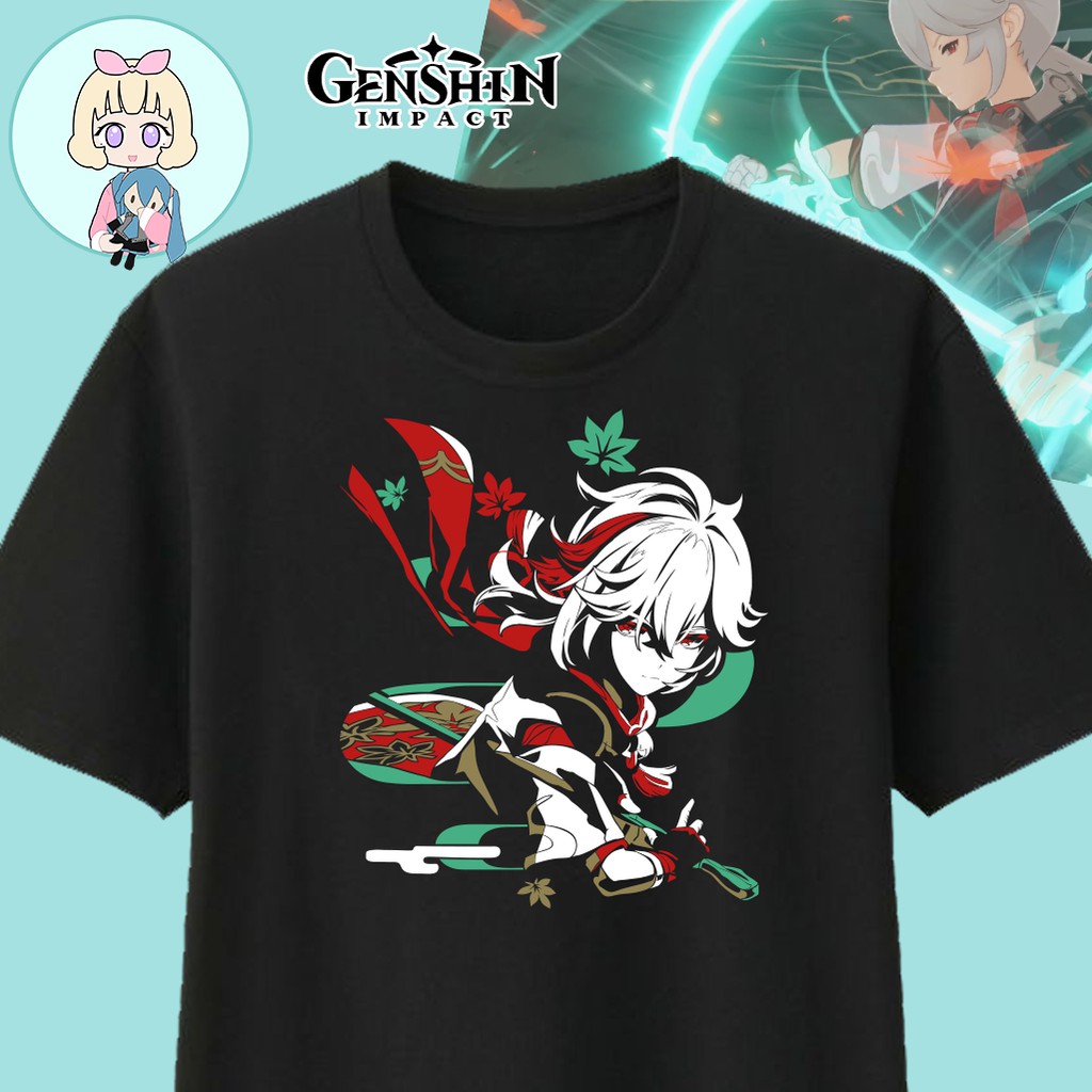 Genshin Impact Premium Design Kaedahara Kazuha Vinyl Print Shirt Mihoyo ...