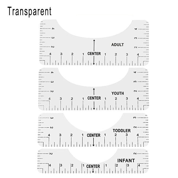 4pcs Tshirt Ruler Guide for Guiding T-Shirt PVC Alignment-T-Shirt Tool ...