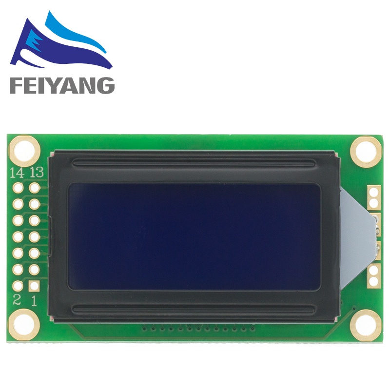 LCD 0802 Display Module Board 8×2 Characters 5V LCM For Arduino Raspberry pi Yellow/Blue Screen ...