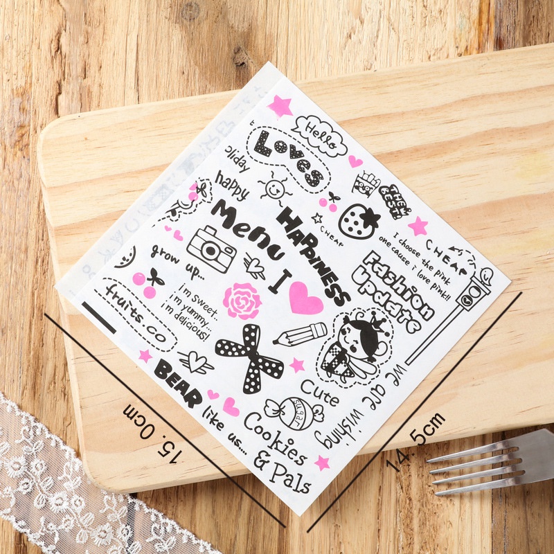 100pcs Kraft Paper Sandwich Donuts Bag Disposable Snack Pancake ...