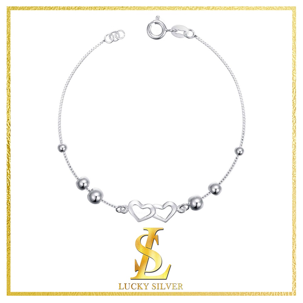 Lucky Silver Original 925 Italy silver Bracelet B002 | Shopee Philippines
