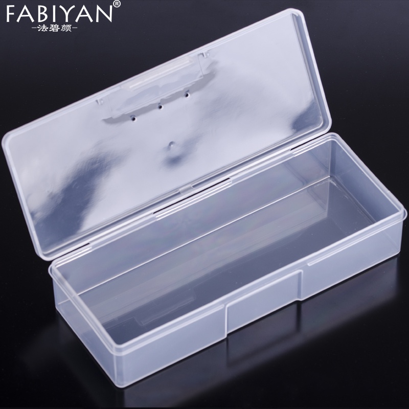 FABIYAN Nail Tool Storage Box Transparent Rectangle Multifunctional ...