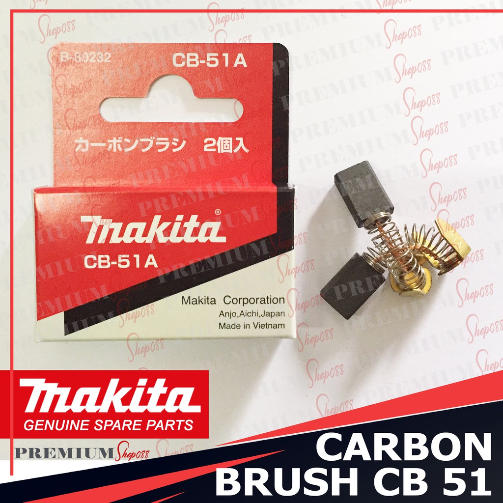 Makita ORIGINAL CB51A Carbon Brush CB 51 CB51 Planer 3 3-1/4 N1900B JCK JC Kawasaki AMB82 1900B ...