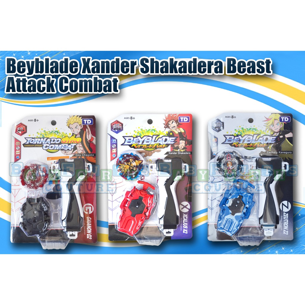 COD Beyblade Xander Shakadera Beast Attack Combat With Grip Launcher ...