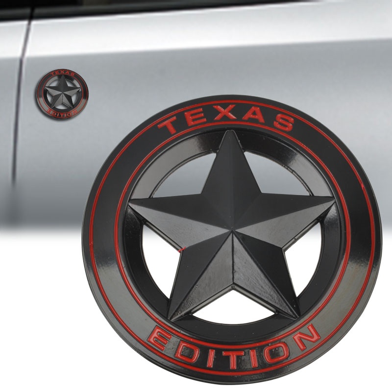 Metal Texas Edition Car Emblem Badge Sticker Decal for Ford Chevy Black ...