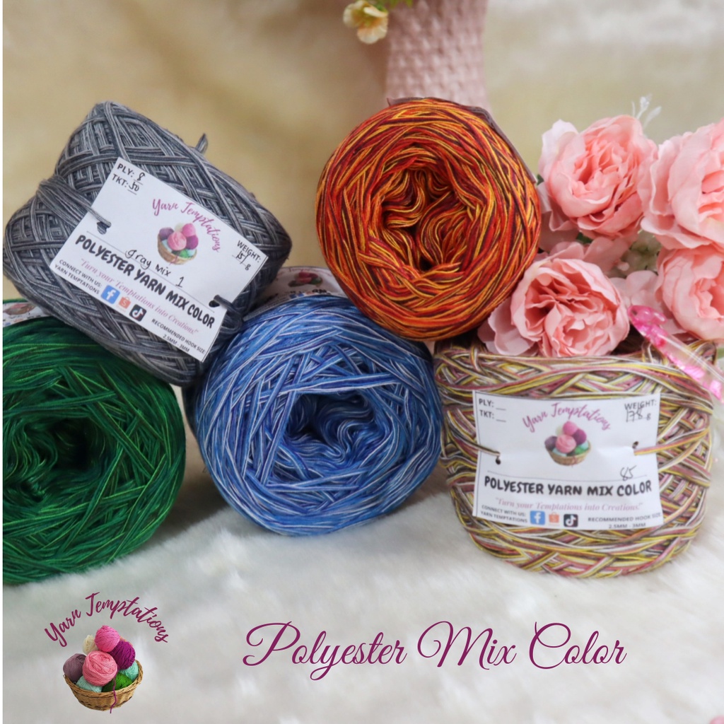 Soft Polyester Mix Color | Yarn Temptations | Shopee Philippines