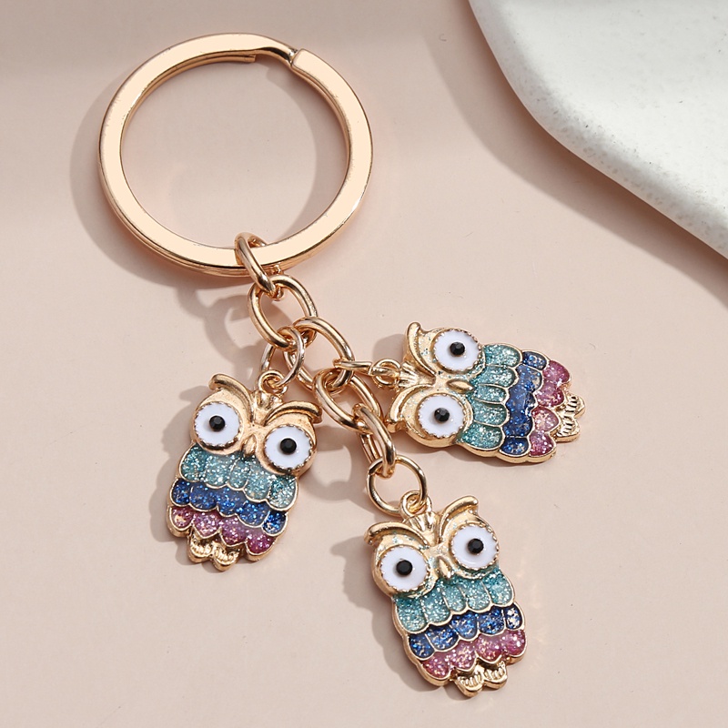 Cute Keychain Owl Key Ring Night Owl Key Chains Animal Gifts | Shopee ...