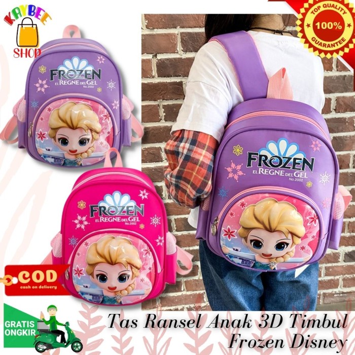 School Backpacks For Girls Kindergarten PAUD Import 3D Disney ...