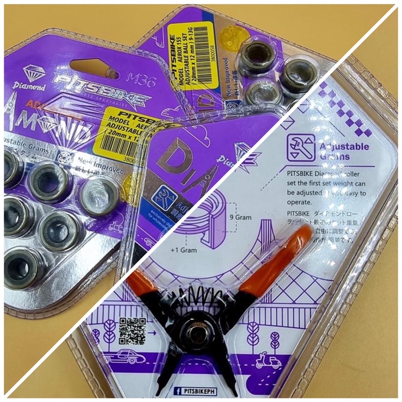 Pitsbike Diamond Adjustable Flyball Ball set Aerox NMAX Mio125 M3 9g to ...