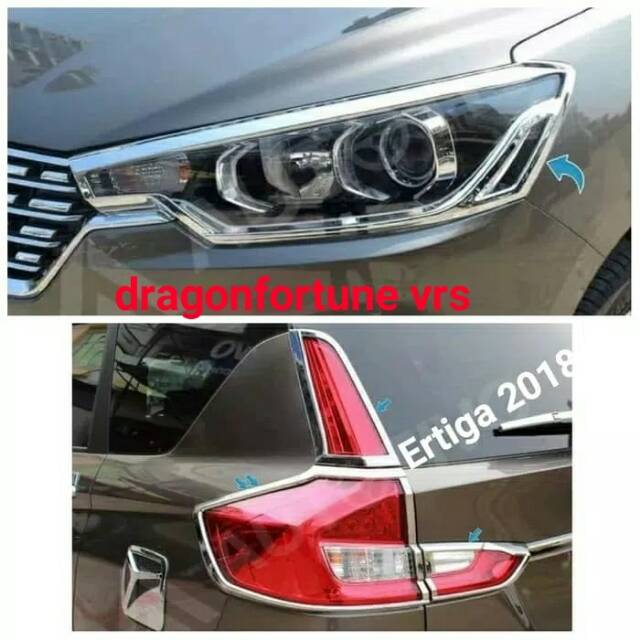 All new Ertiga 2018 chrome front + rear garnish package | Shopee ...