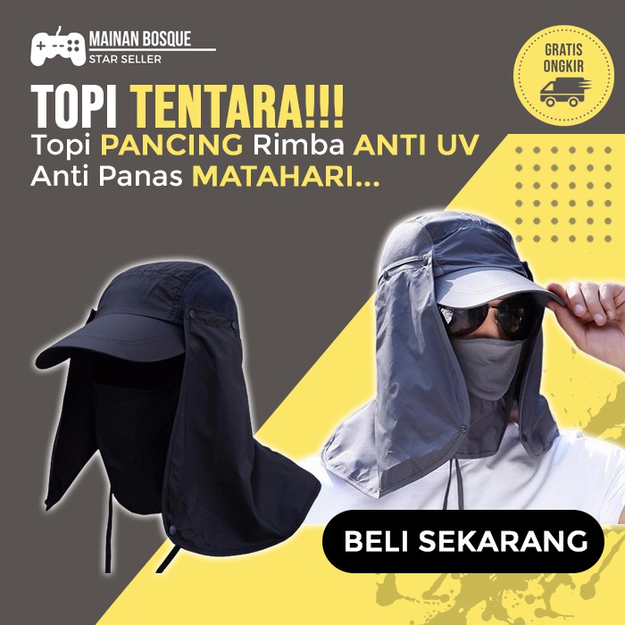 Anti Uv Sun Hat Japanese Fishing Hood Hat Jungle Army Japanese Fishing ...