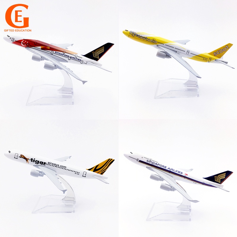 Singapore Airlines Boeing 747 777 Aircraft Model Tiger Air Airbus 320 ...