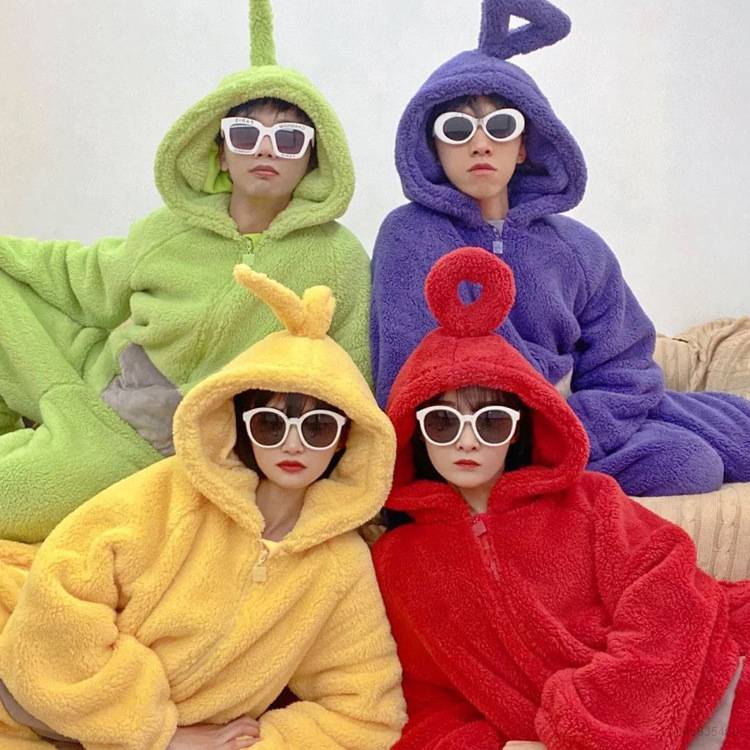 Teletubbies Cosplay Costume Plush Unisex pajamasParty Performance Party ...