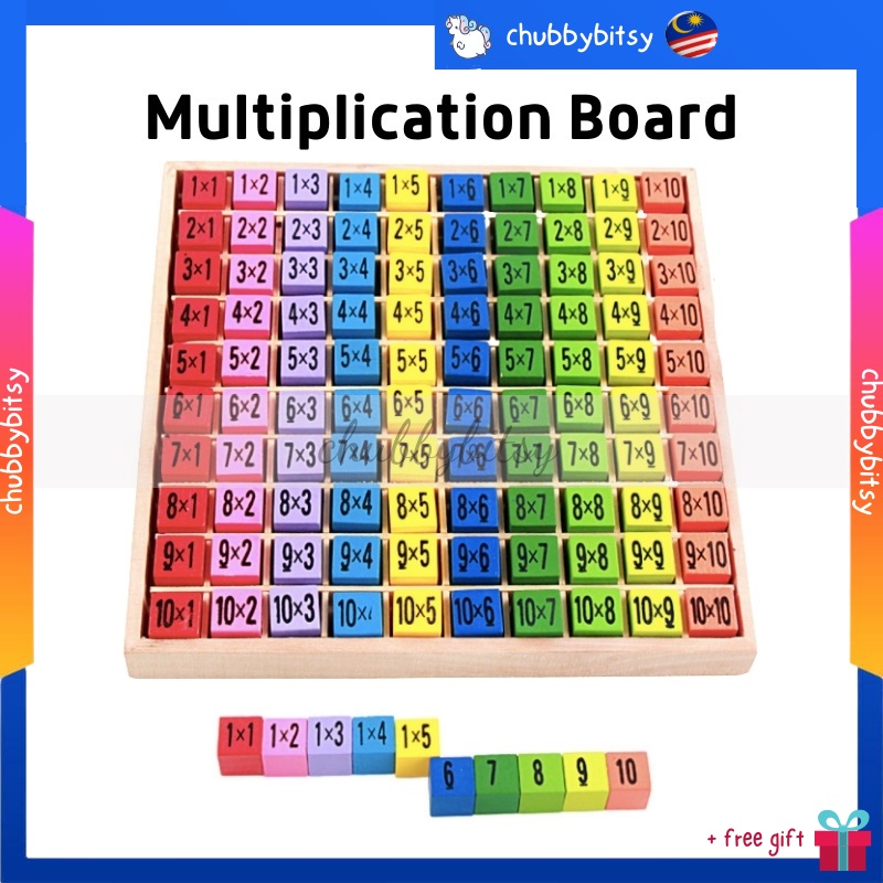 Wooden Multiplication Board Maths Table Mathematic Toys Jadual ...