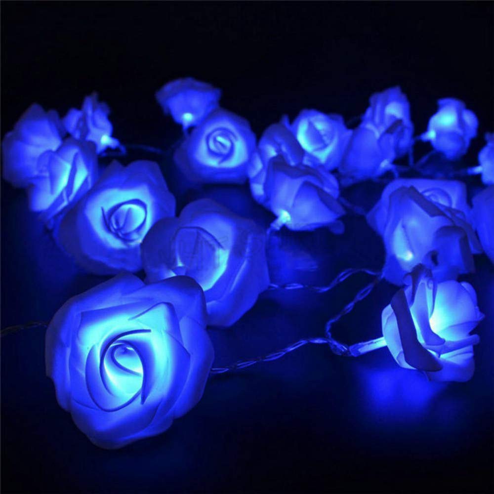 20 LED Rose Flower Fairy String Lights / Artificial Flower Bouquet ...