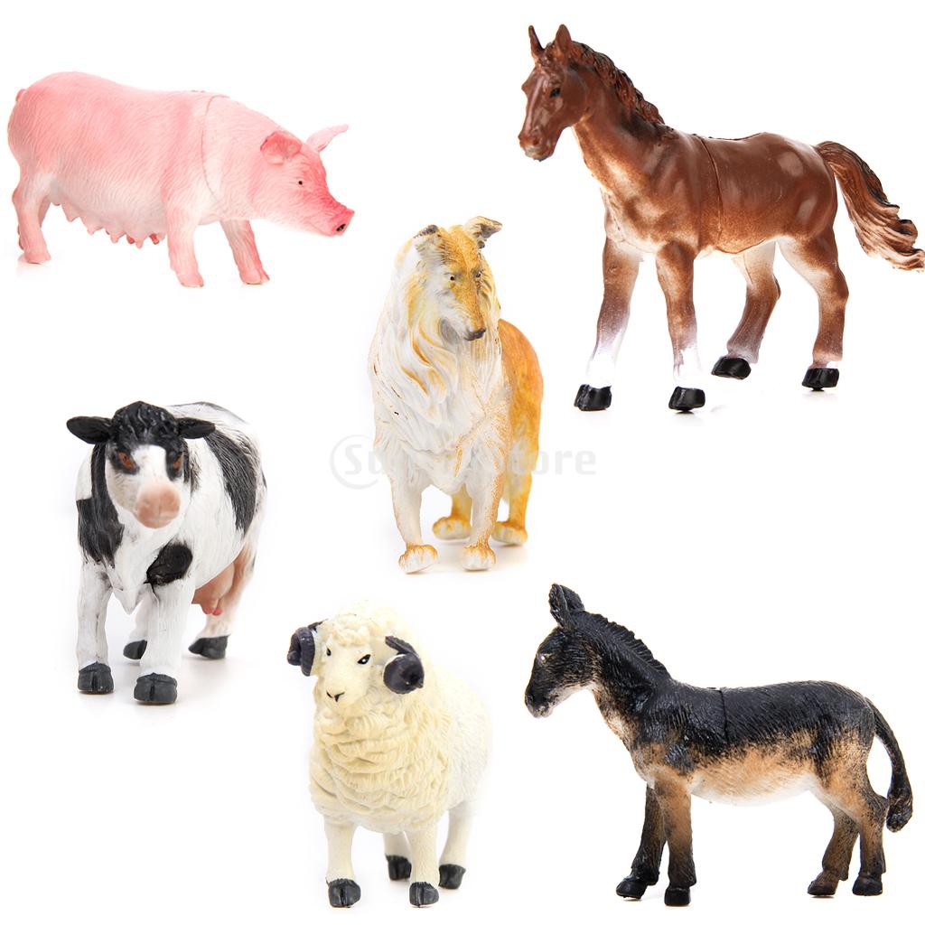 6 pcs Kids Toy Farm Animal Model Set Horse | Shopee Philippines
