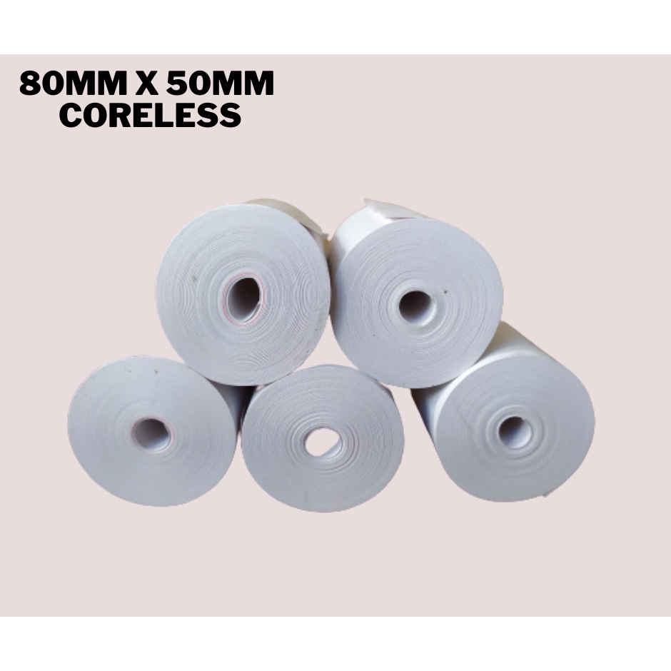 Thermal Paper POS 80mm x 50mm coreless / 80 x 40 colored for POS 80mm ...