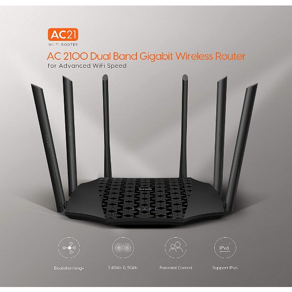 Tenda AC21 AC2100 Dual-Band Gigabit Wireless Router - English Version ...