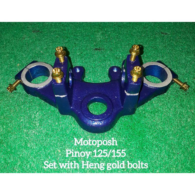 Motoposh Pinoy 125/155 set w/ Heng Gold Bolts Lowering Crown | Shopee ...