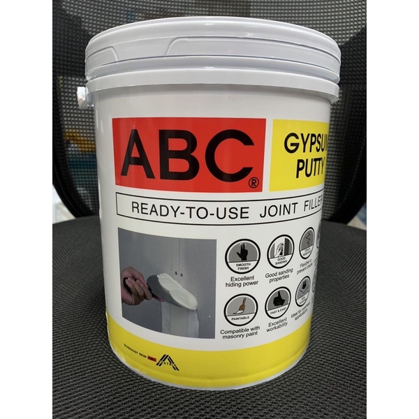 ( Original)Abc Gypsum Putty 5Kg Gallon Size Wall Putty | Shopee Philippines
