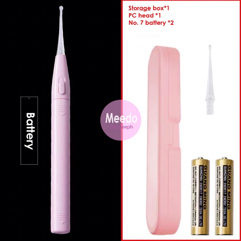 Battery LED Light Earpick Spoon Child Adult Ear Wax Cleaning Remover ...