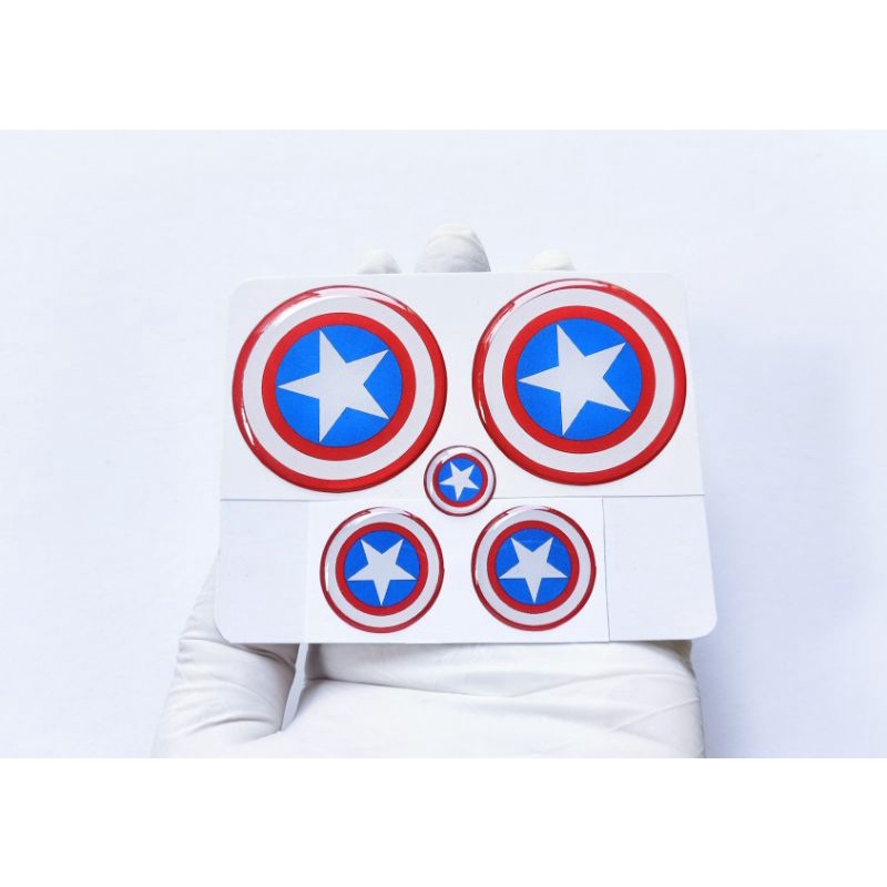 Captain America Logo sticker emblem 1set Motorcycle nmax aerox Embossed ...