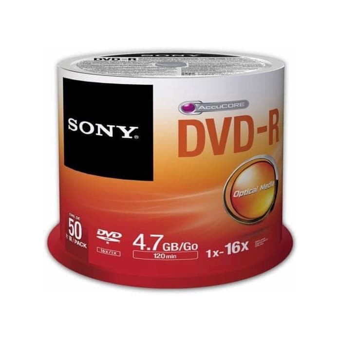 Sony DVD-R 4.7GB TUBE contains 50 ORIGINAL DVDR DB50 DVD | Shopee Philippines