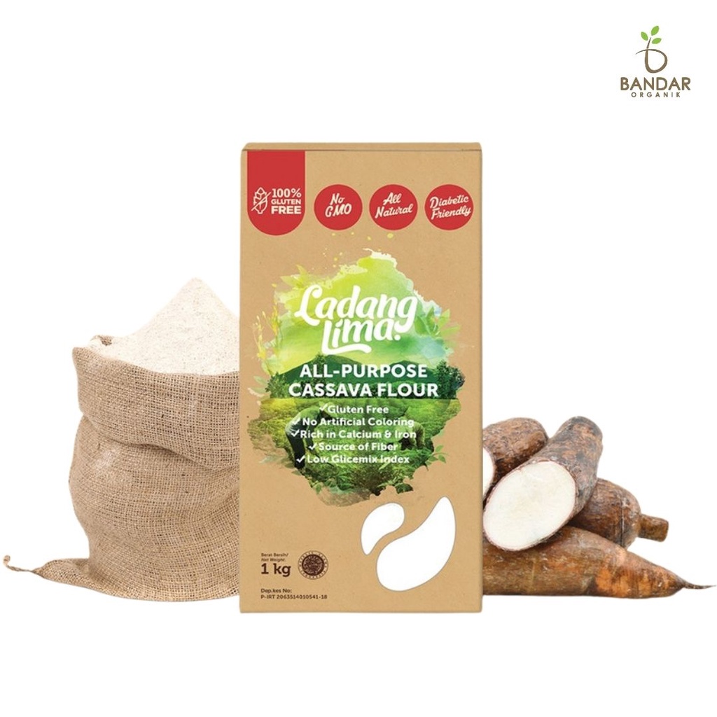 Ladang Lima - Mocaf Flour / Gluten Free Cassava Flour 1kg / Gluten Free ...