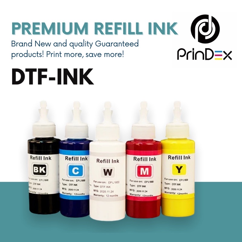 Premium Direct to Film DTF Pigment Ink 100ML for L1800 Pet Film Printer Heat Transfer | Shopee ...
