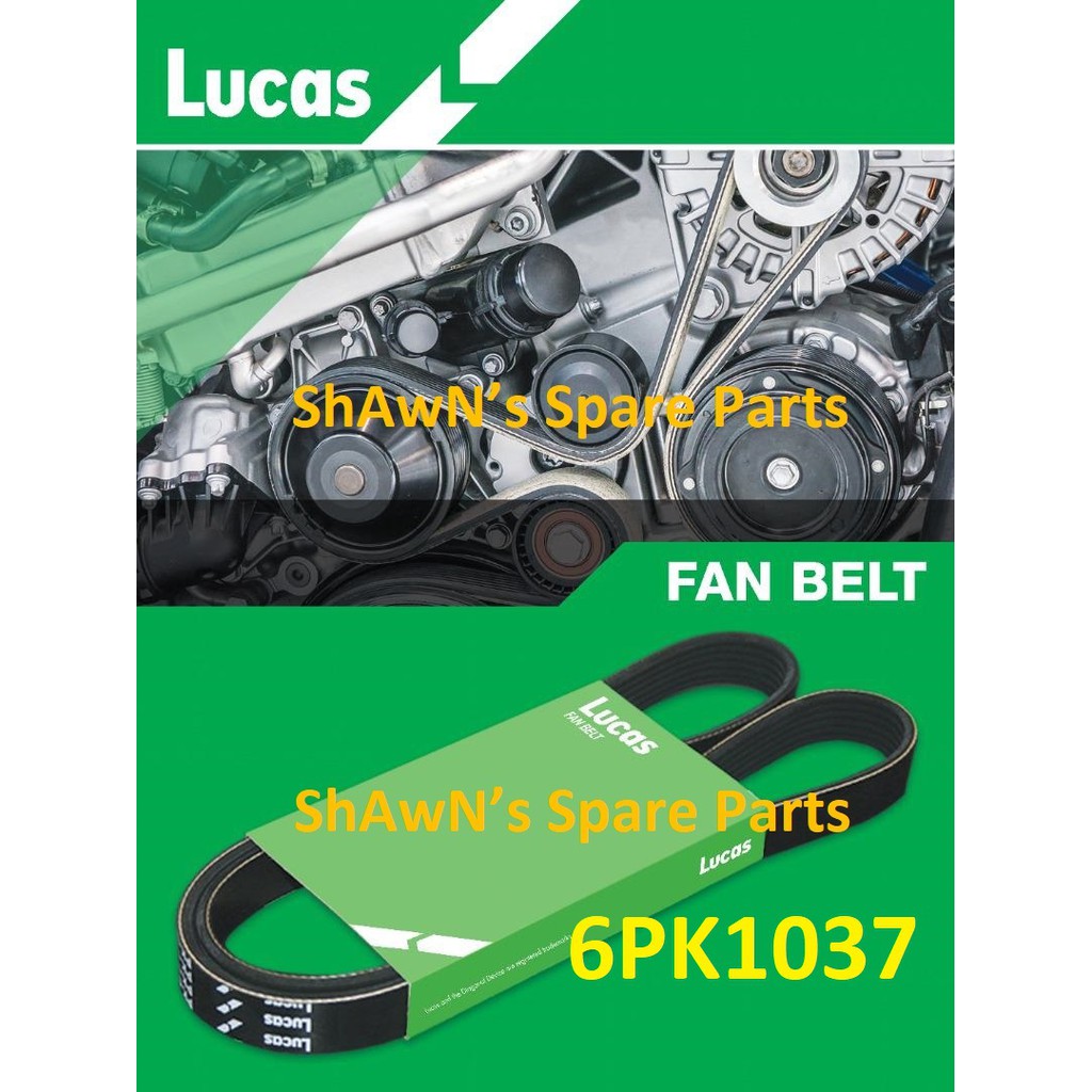 LUCAS Fan Belt 6PK1037 Ford Fiesta 1.4 1.5 1.6 / Kuga 1.6 Product ...
