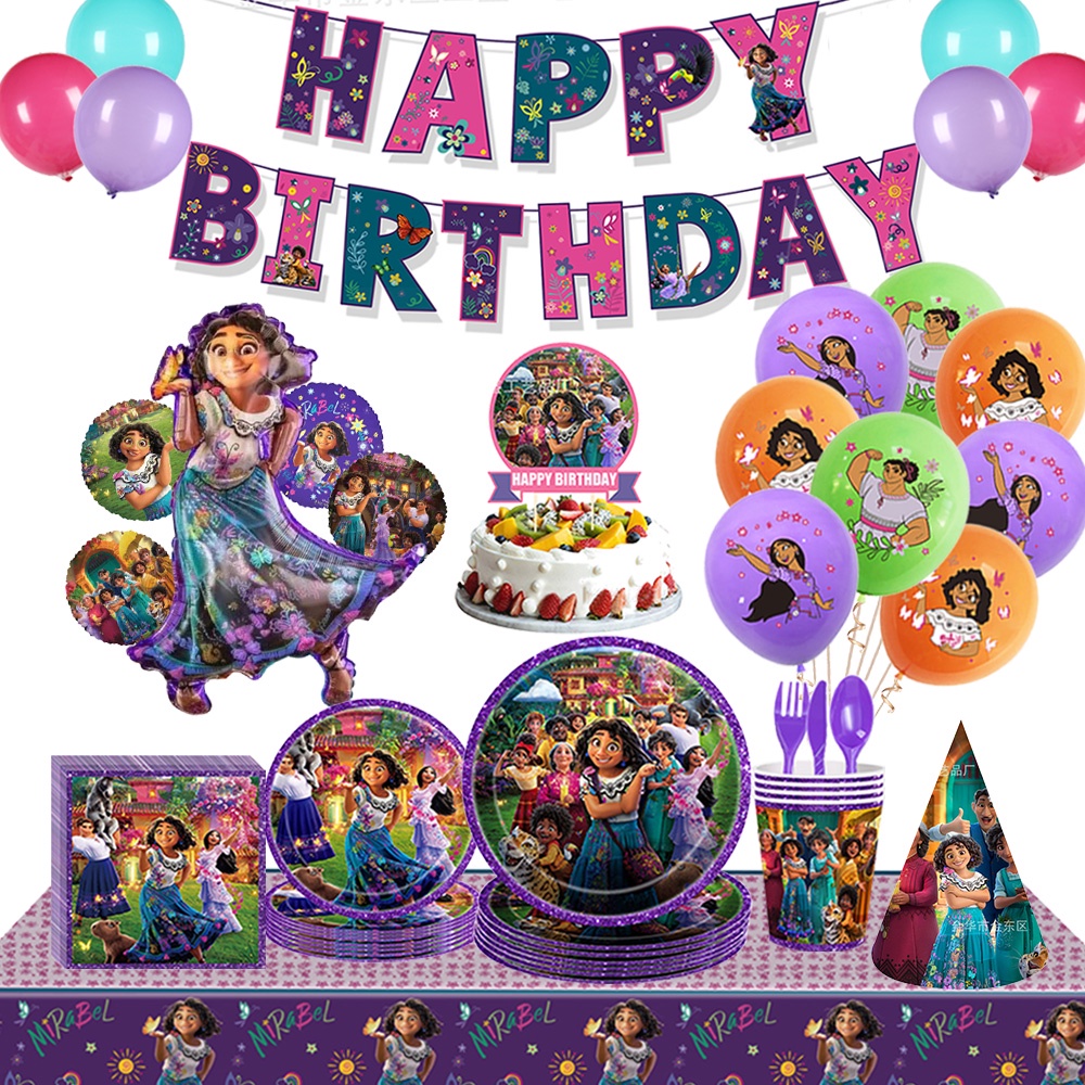 Encanto Mirabel Birthday Balloons Decoration Mirabel Banner Cake Topper ...