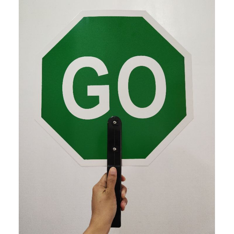 Stop And Go Traffic Signage 14"x19" | Shopee Philippines