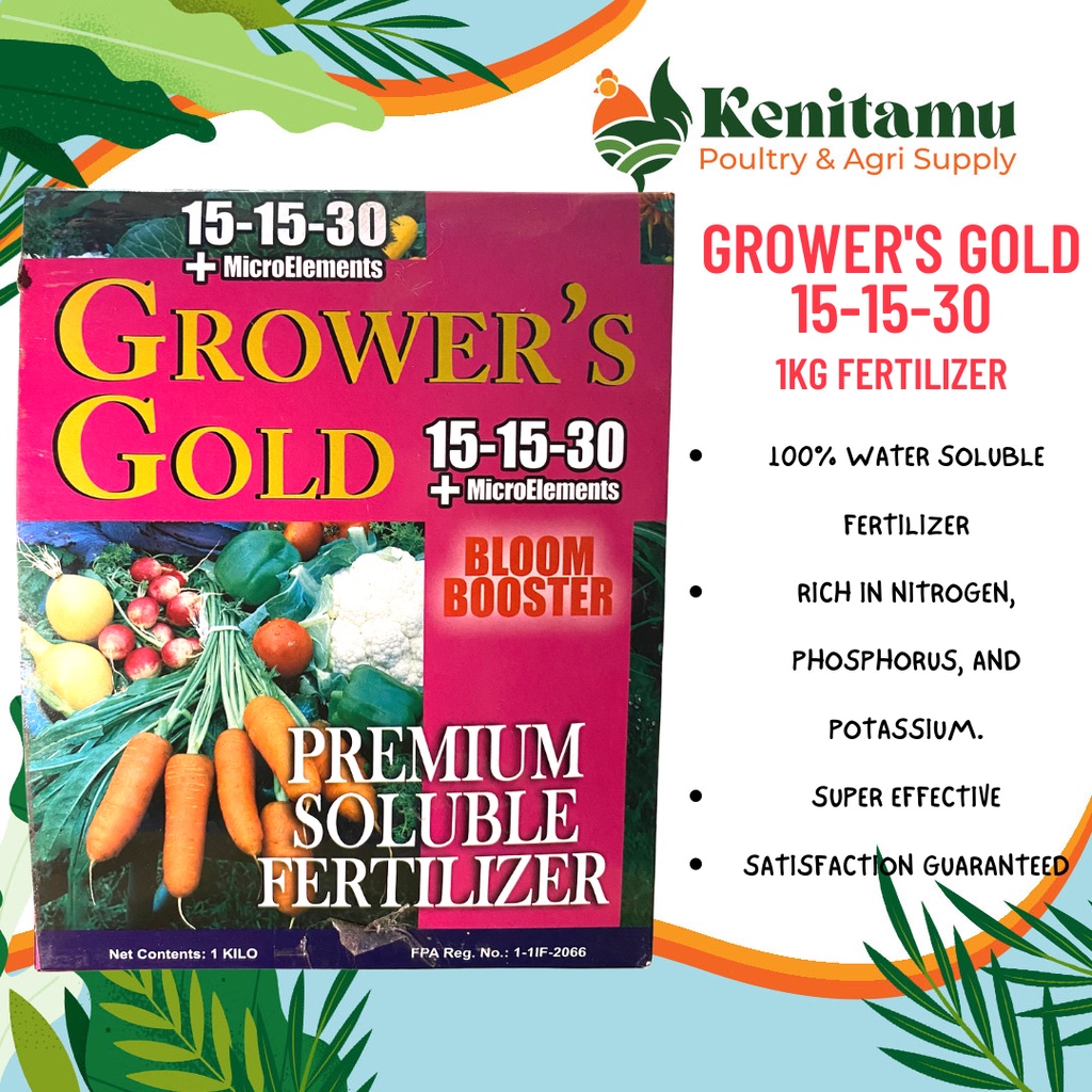 GROWER’S GOLD 15-15-30+M.E. 1KG FERTILIZER | Shopee Philippines
