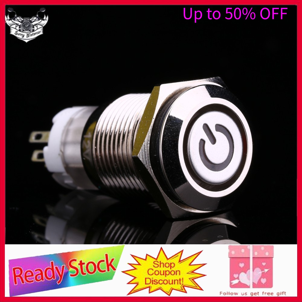 16mm 12V/24V Metal LED Toggle Switch Latching Power Button | Shopee ...