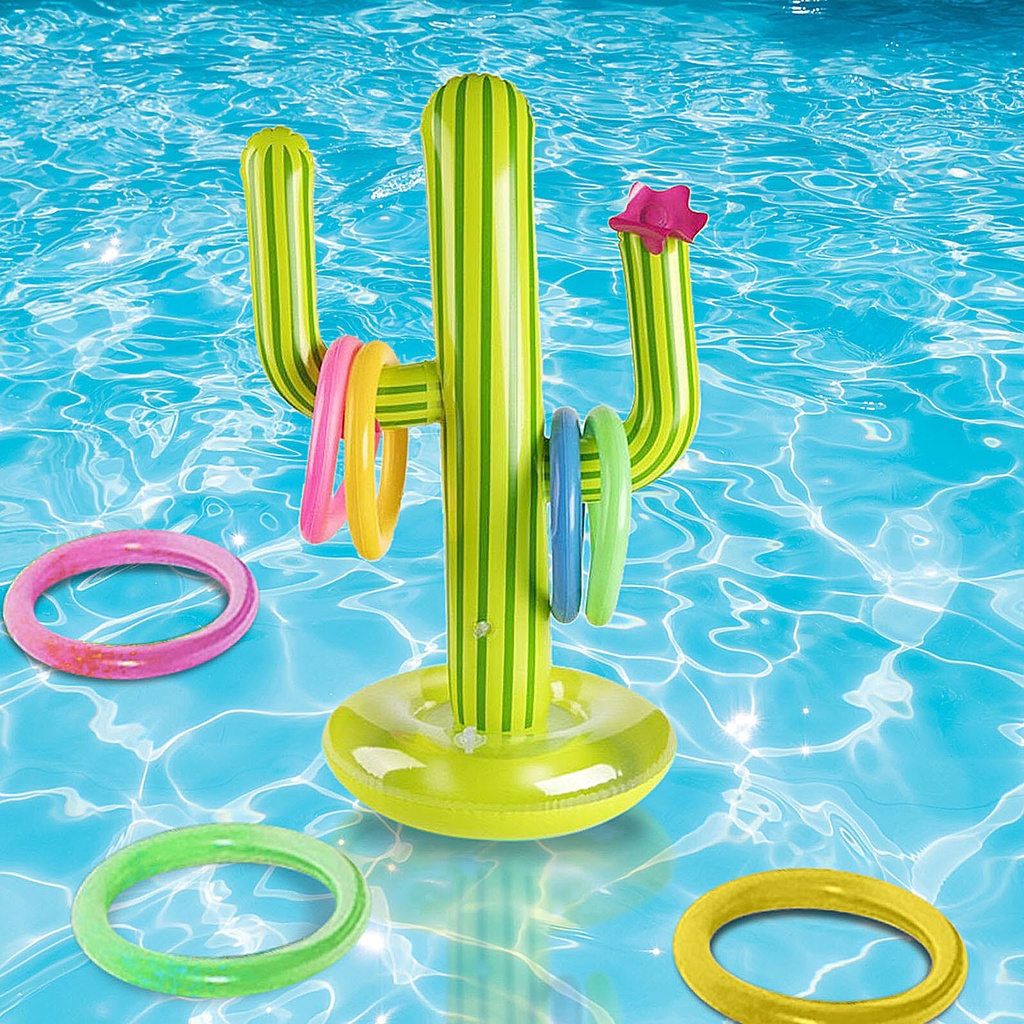 5PCS Inflatable Cactus Ring Toss Game Set Funny Beach Party Bar ...