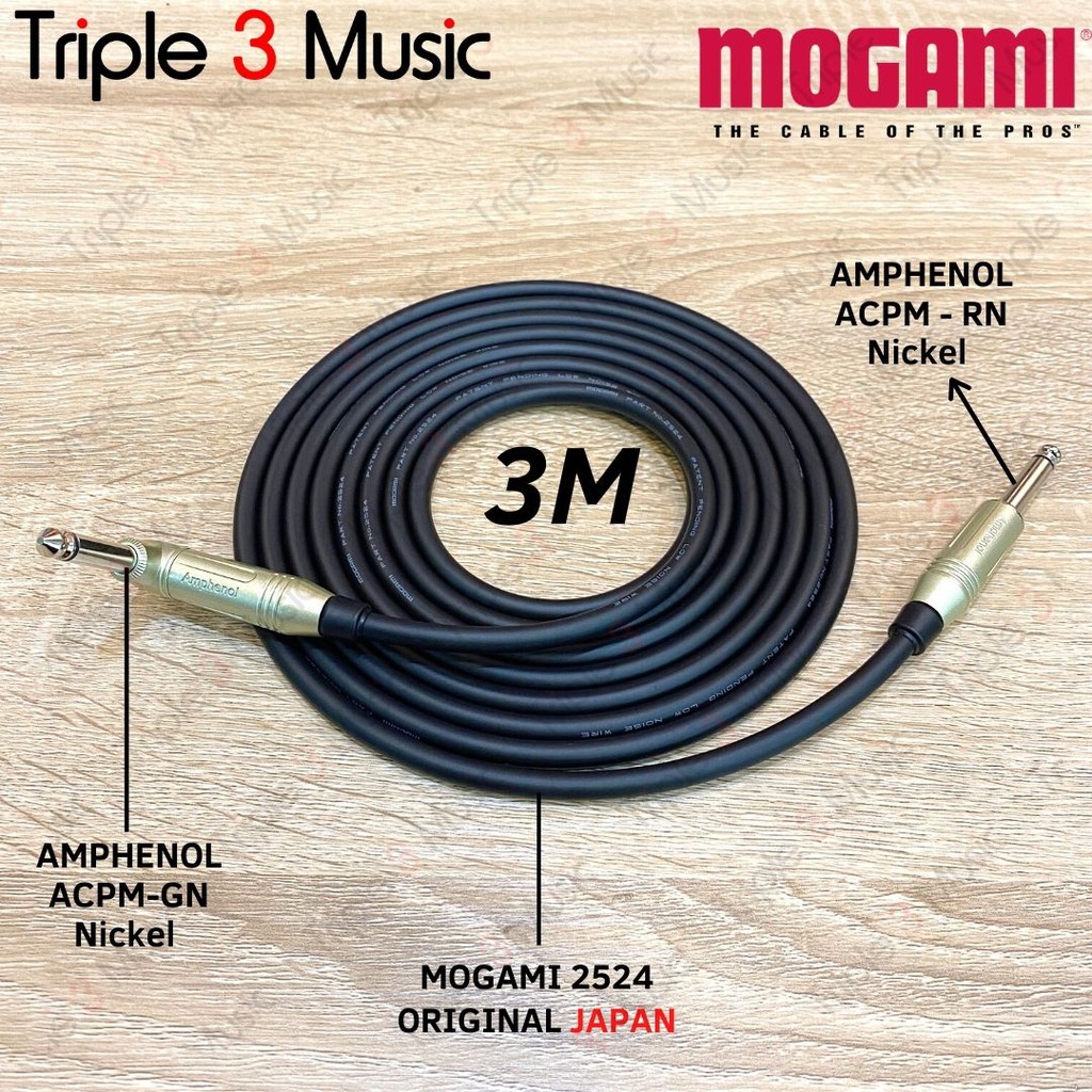 Mogami 2524 Original MADE IN JAPAN Guitar Jack Cable TS to TS JACK L ...