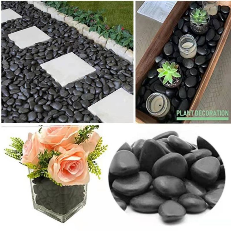 Black Stone Pebbles for Indoor/Outdoor Uses 0.4kg/Pack #DJL-004 Vase ...