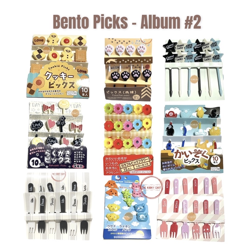 BENTO PICKS (ALBUM 2 of 6) Fruit Food Pick Japanese Tool Lunch Box Deco ...