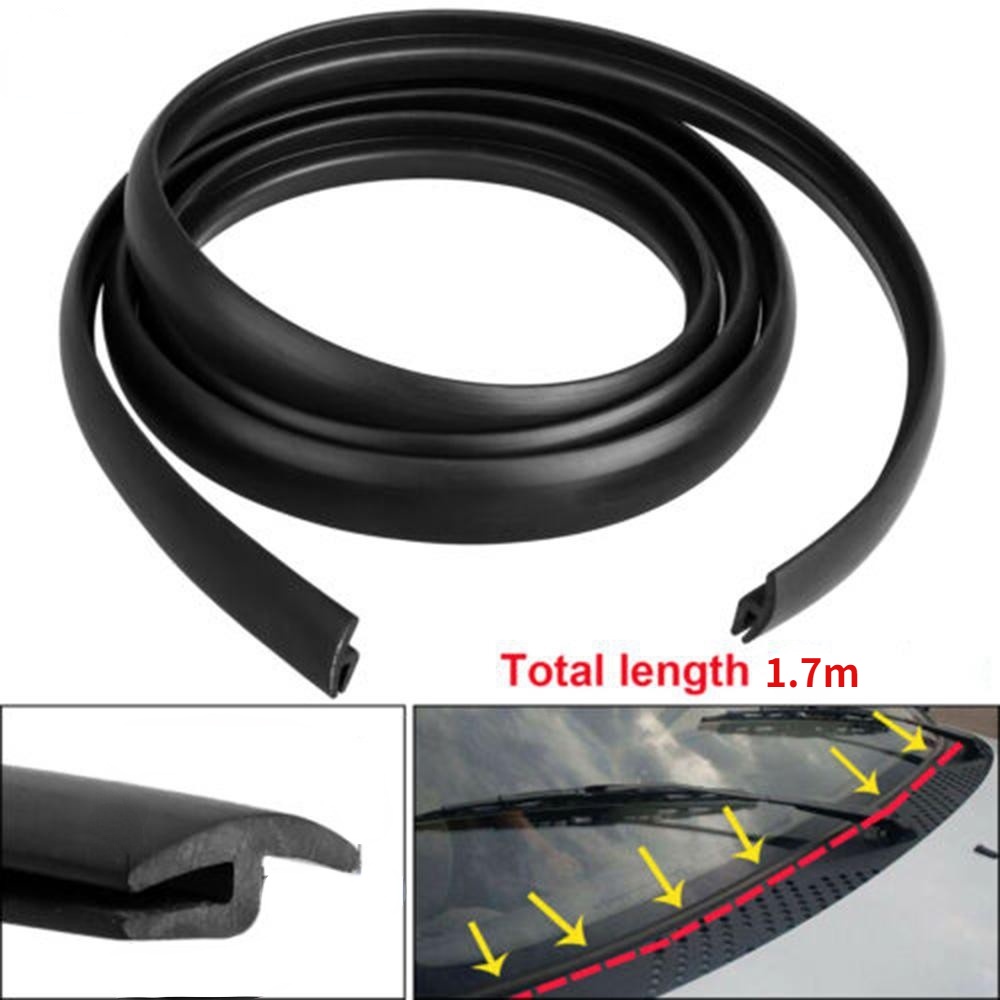 （Ready stock）1PCS Car Front Windshield Window Trim Edge Moulding Rubber ...